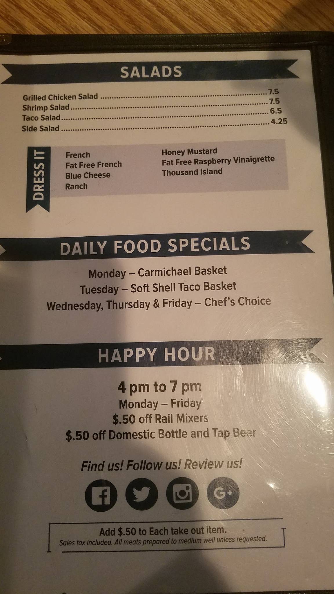 Menu at Jumpers Sports Bar & Grill, Dubuque