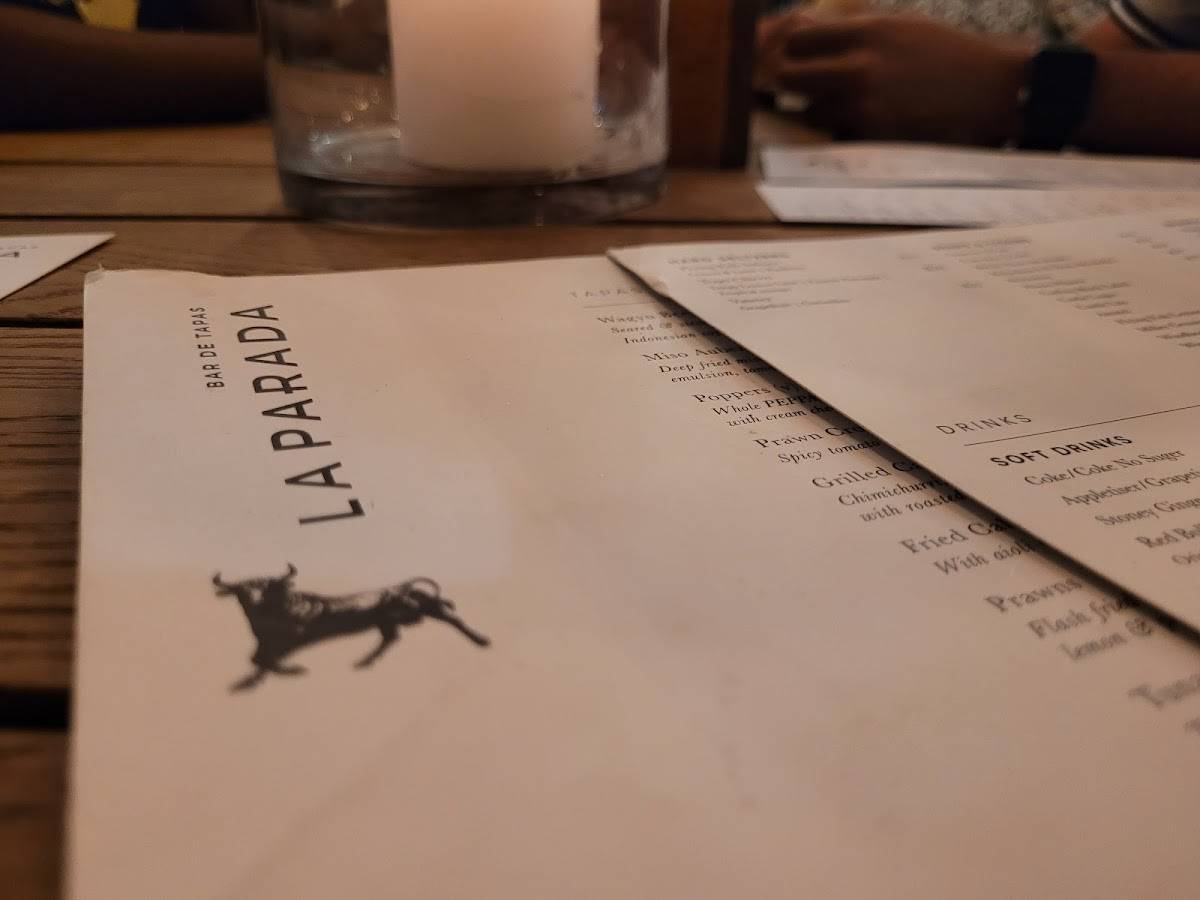 Menu at La Parada V&A Waterfront restaurant, Cape Town, 1 Dock Rd
