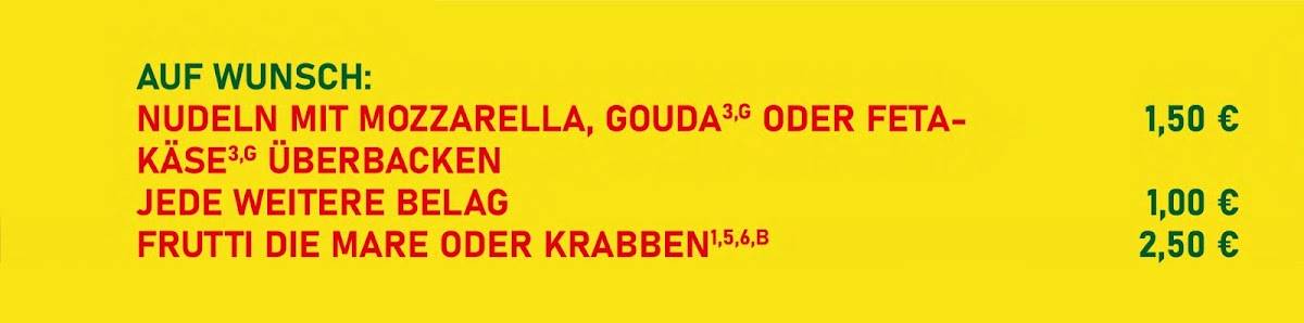 Speisekarte von Pizzeria Peppe, Witten