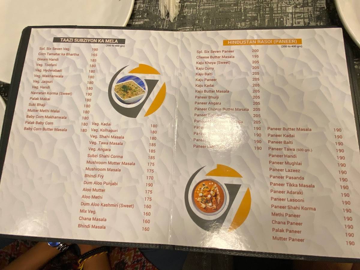 Menu at SIX SEVEN RESTAURANT AND BANQUET, Ahmedabad
