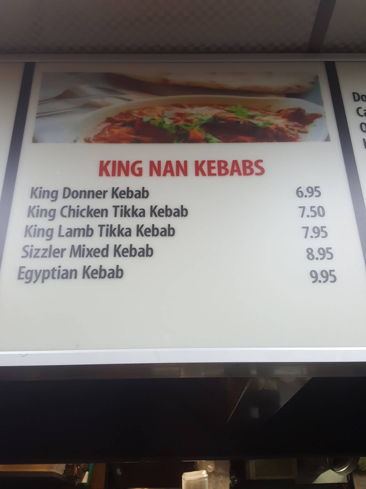 Menu at Sizzlers fast food, Greenock