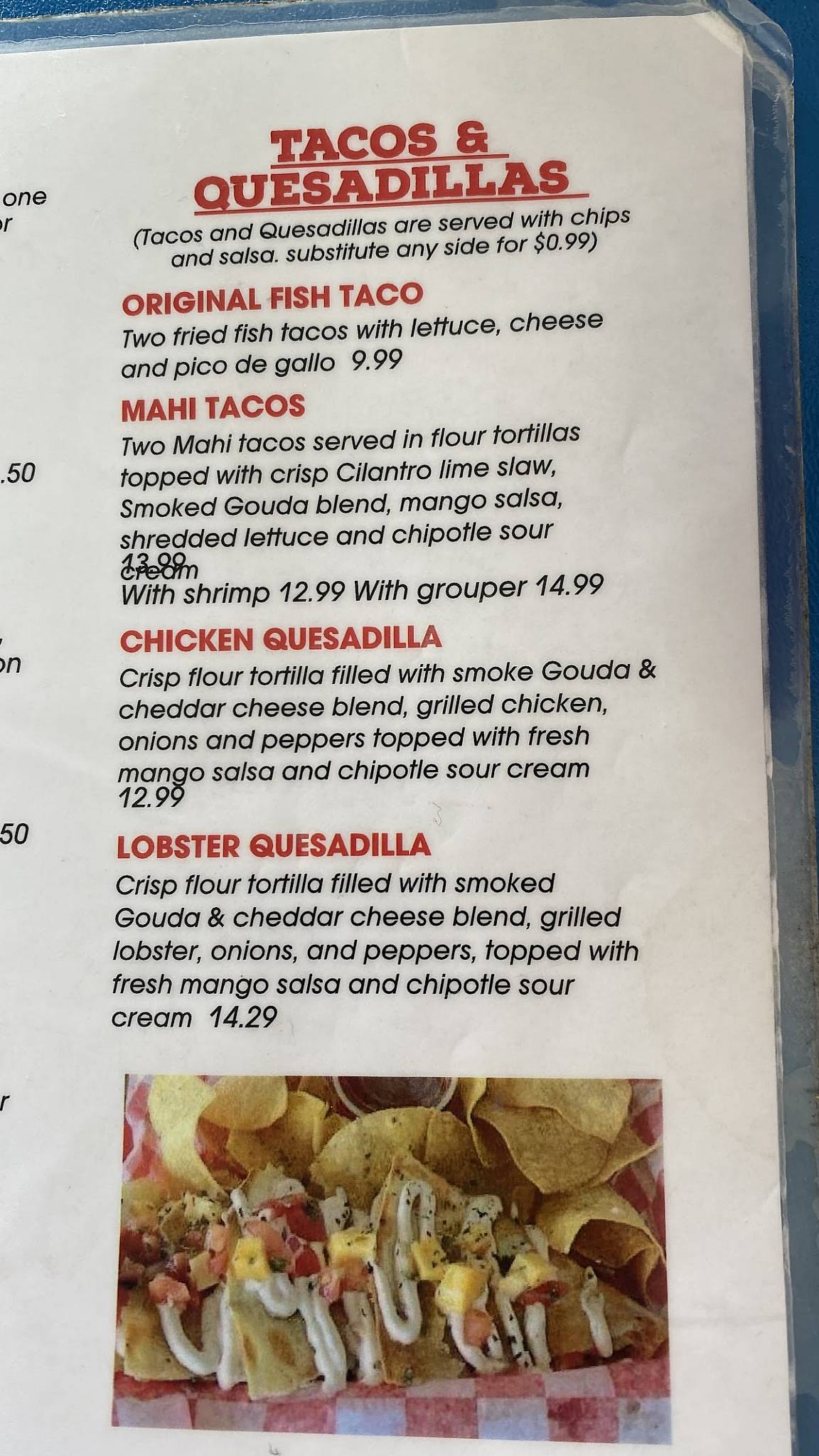 Menu at TC's Front Porch pub & bar, Navarre