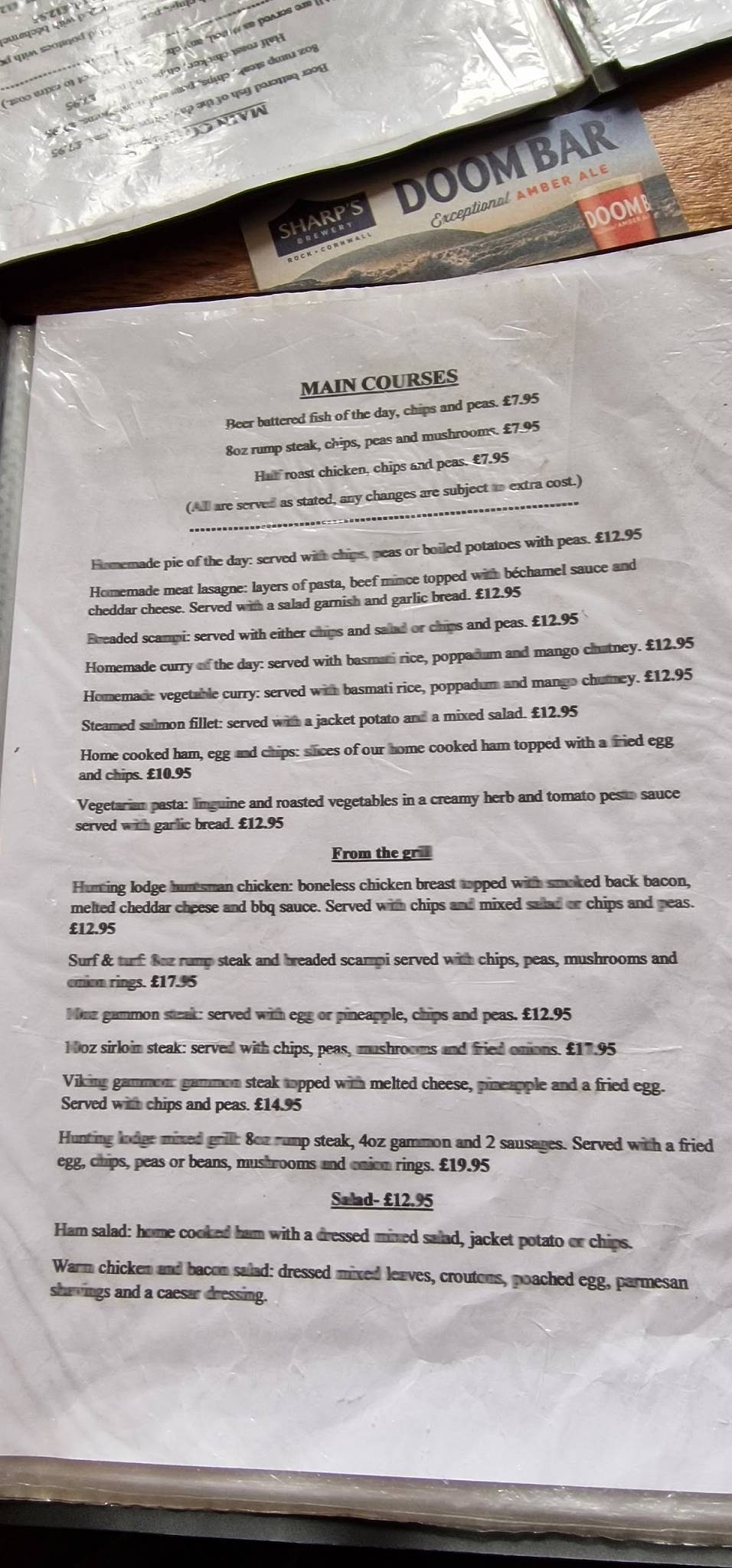 Menu at The Hunting Lodge pub & bar, Ivybridge