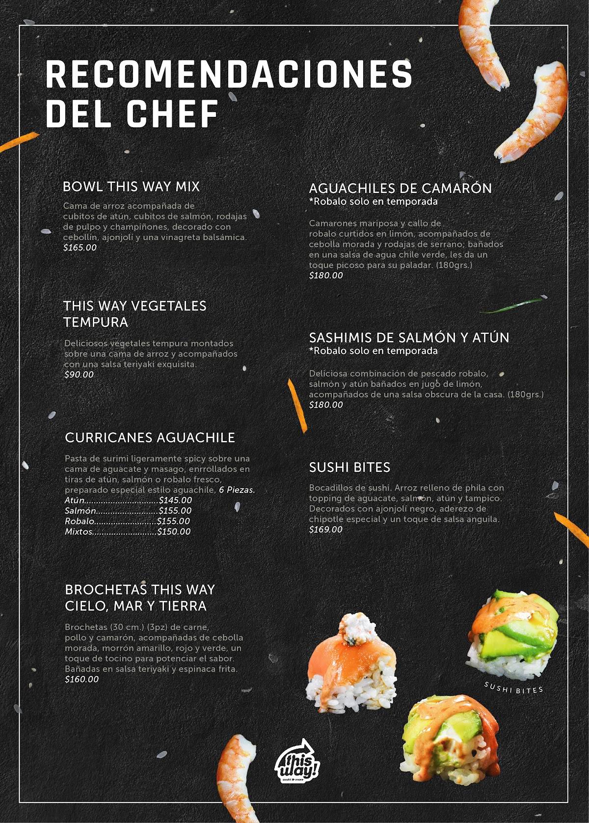 Carta del restaurante This Way Sushi & More, Ciudad Obregón, C. Cananea 914