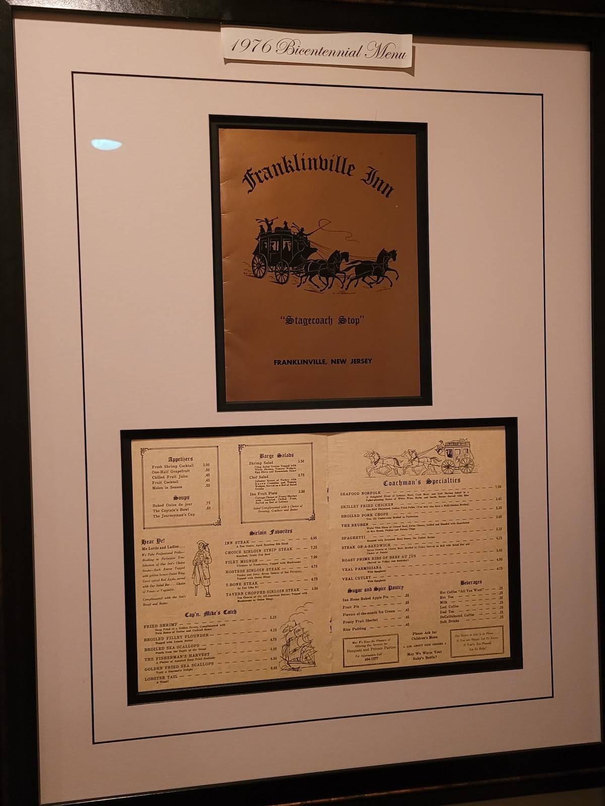 Menu at Franklinville Inn pub & bar, Franklin