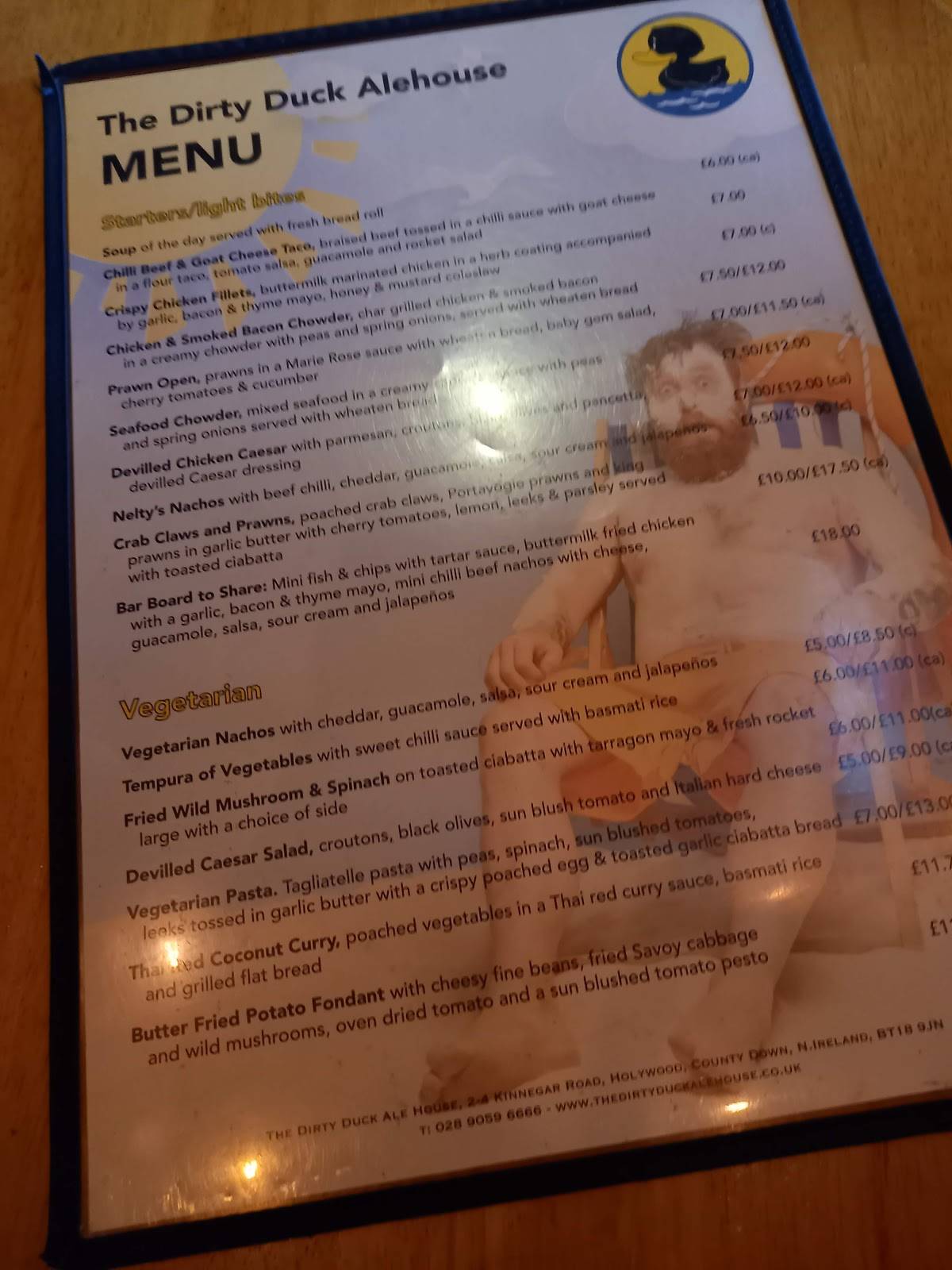 Menu at The Dirty Duck Alehouse pub & bar, Holywood