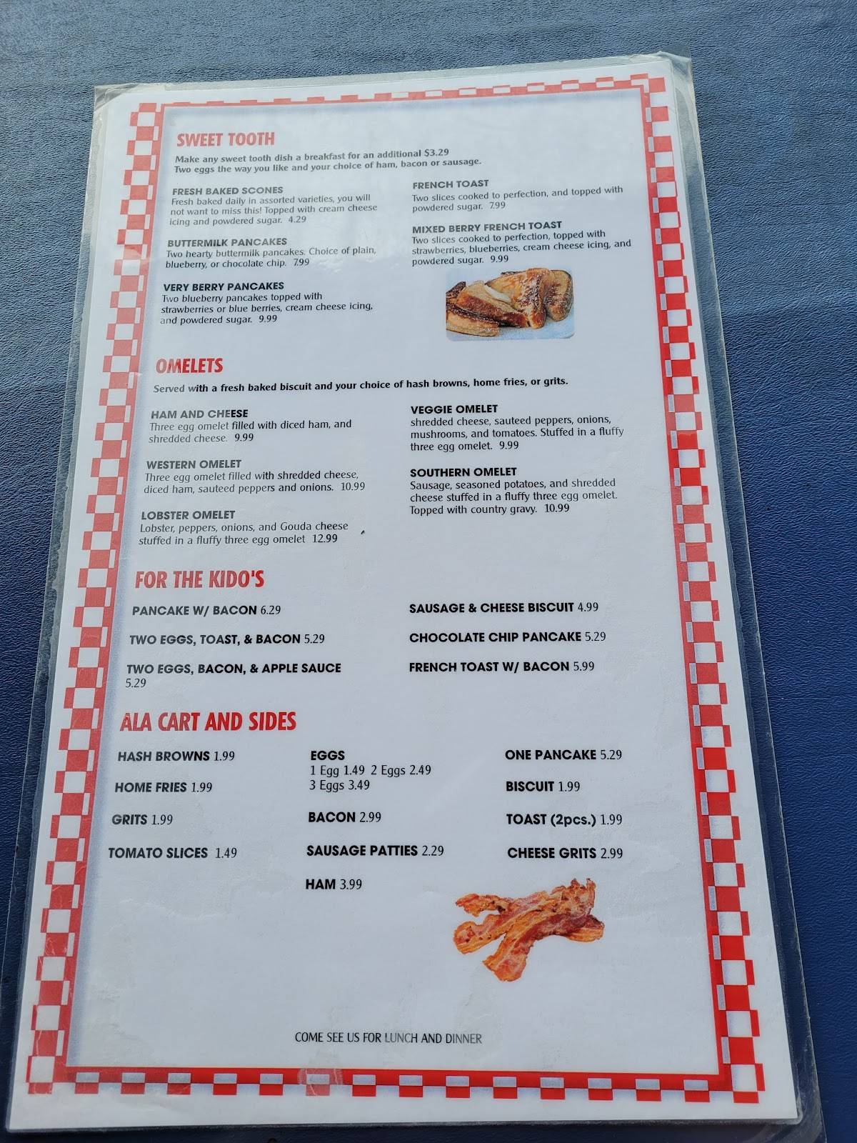 Menu at TC's Front Porch pub & bar, Navarre