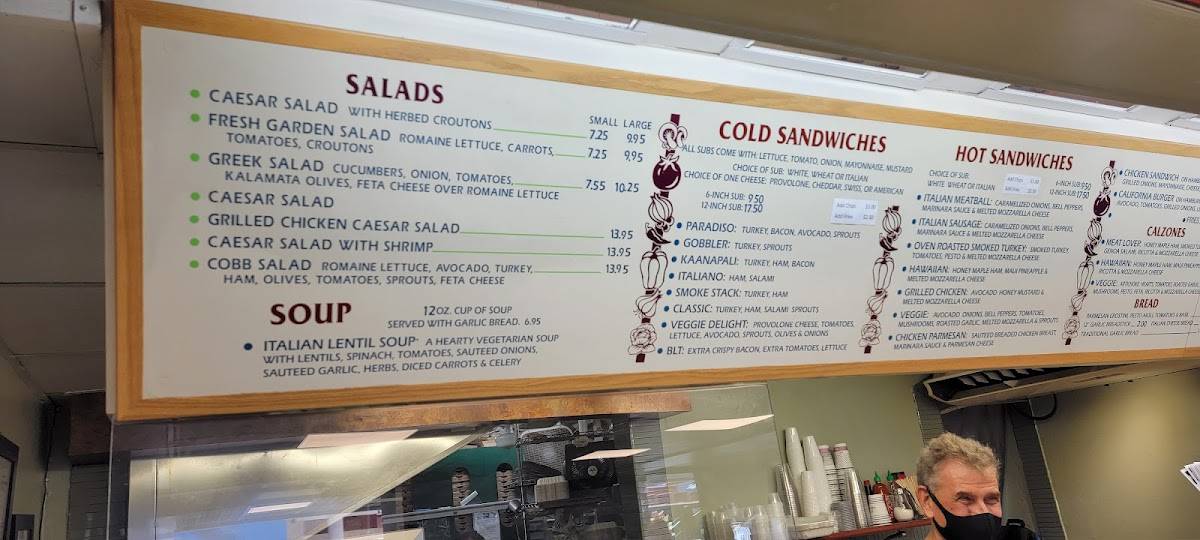 Menu at Nikki's Pizza pizzeria, Lahaina, Kaanapali Pkwy