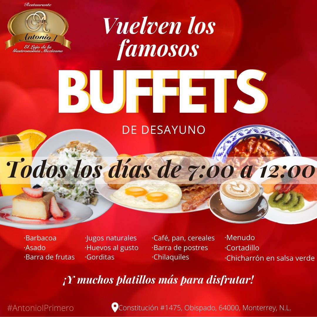 Carta de Restaurante Antonio Primero, Monterrey, Avenida Constitucion ...