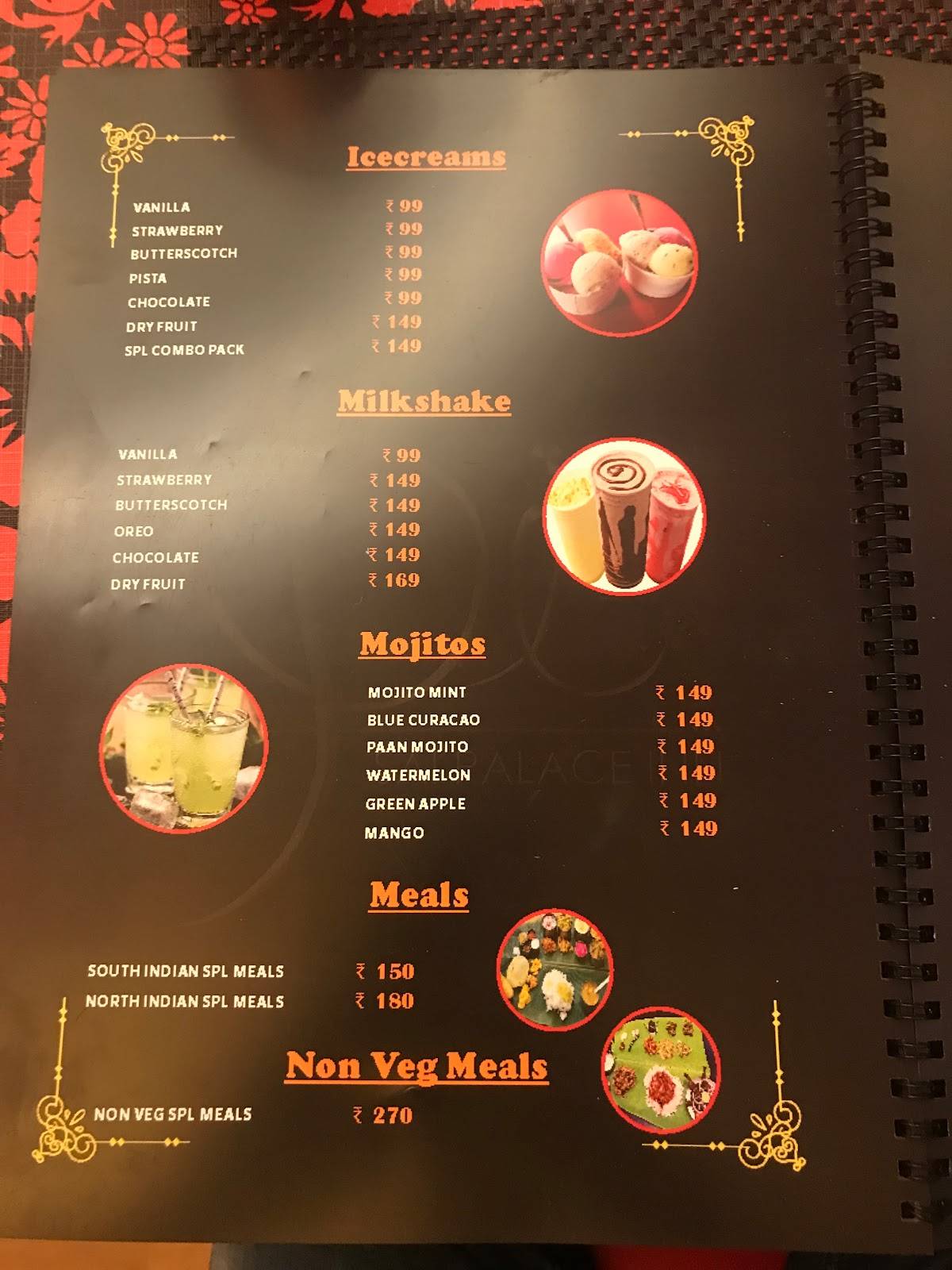 Menu at Sai Palace Inn Family Restaurant, Puttaparthi