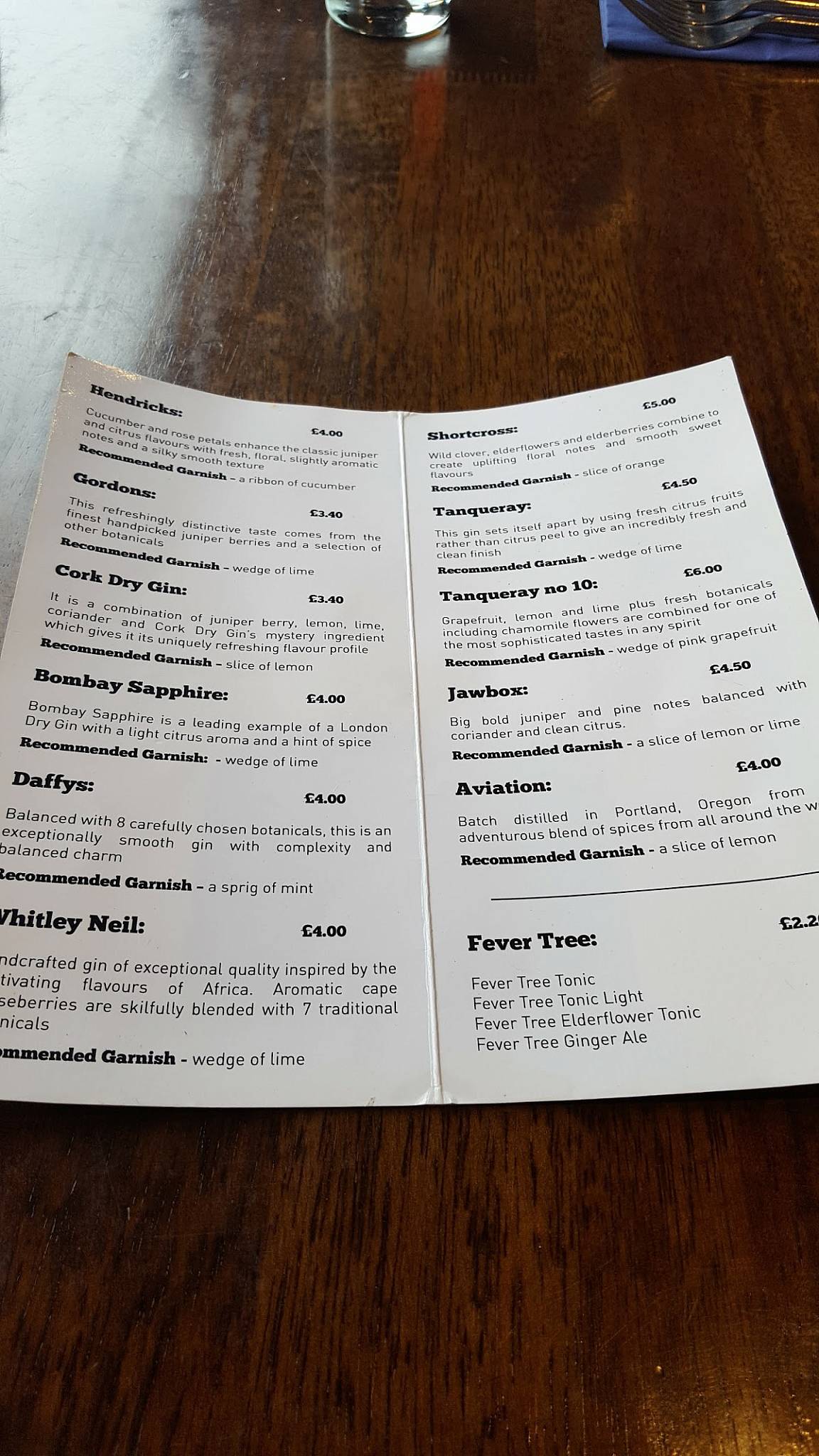 Menu at The Dirty Duck Alehouse pub & bar, Holywood