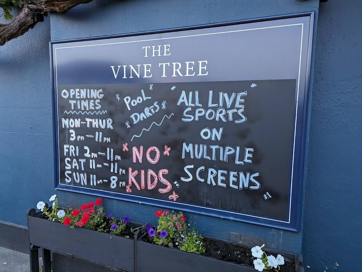 Menu at The Vine Tree & The Tree House pub & bar, Frome