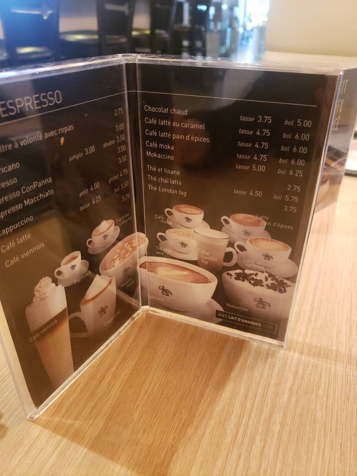 Menu au Caffuccino de Magog restaurant, Magog