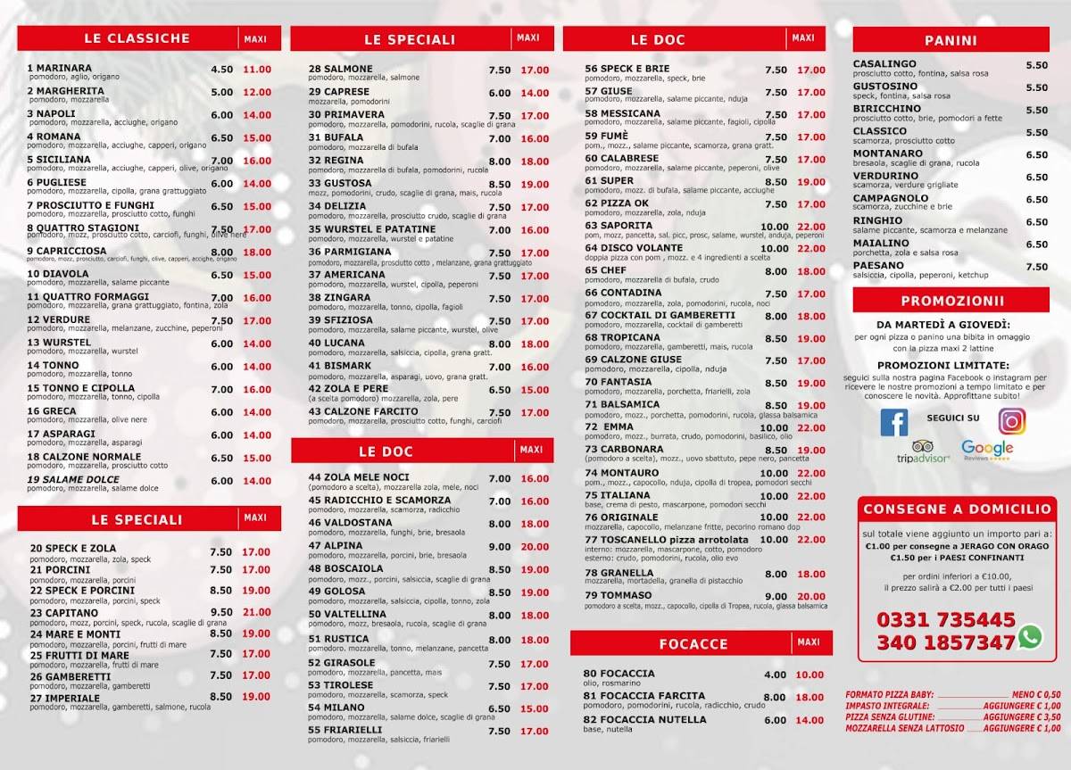 Menu da CAPITAN PIZZA pizzeria, Jerago Con Orago