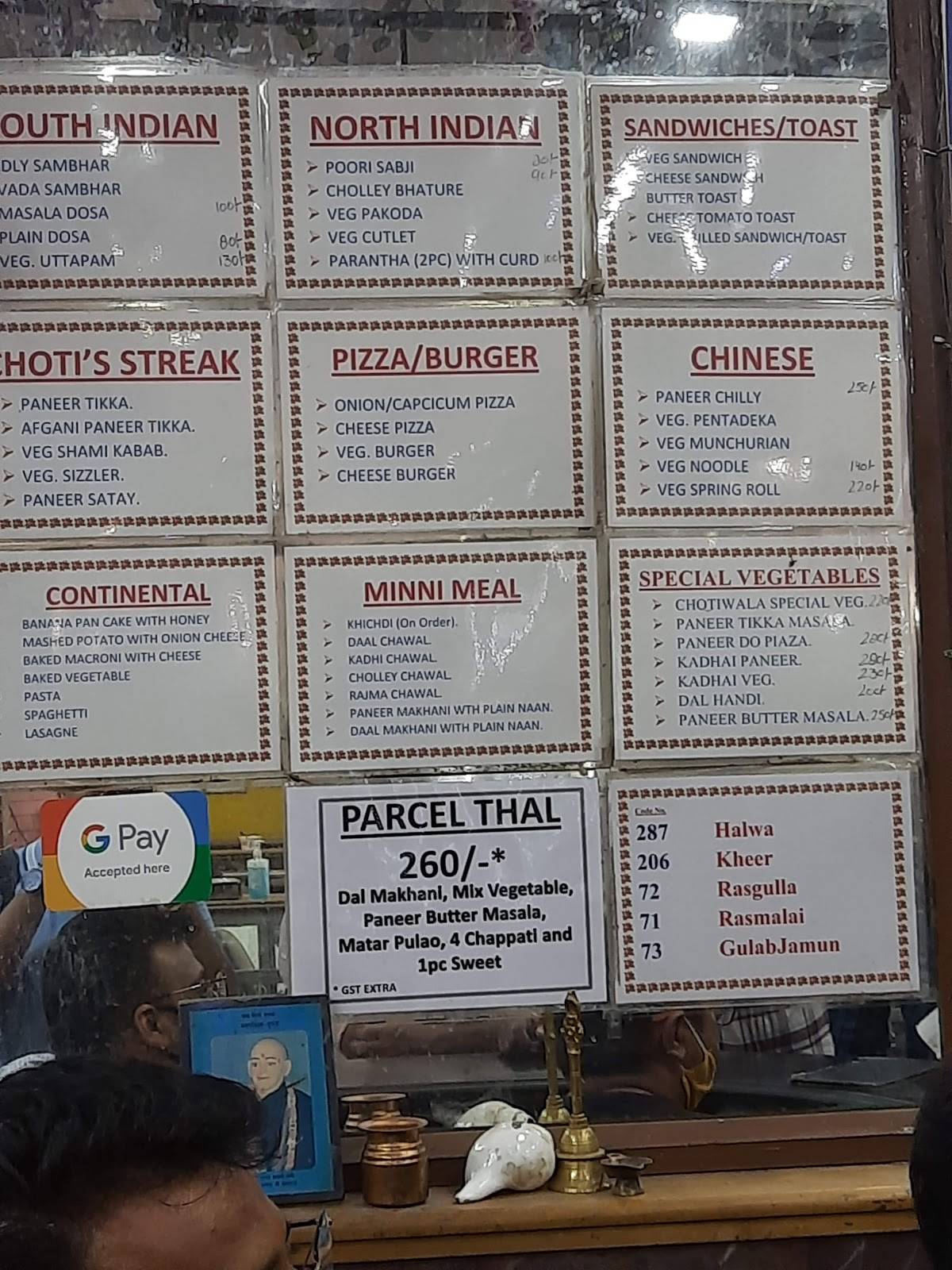 Menu at Chotiwala By The Ganges, Rishikesh, Ram Jhula Car Parking First ...