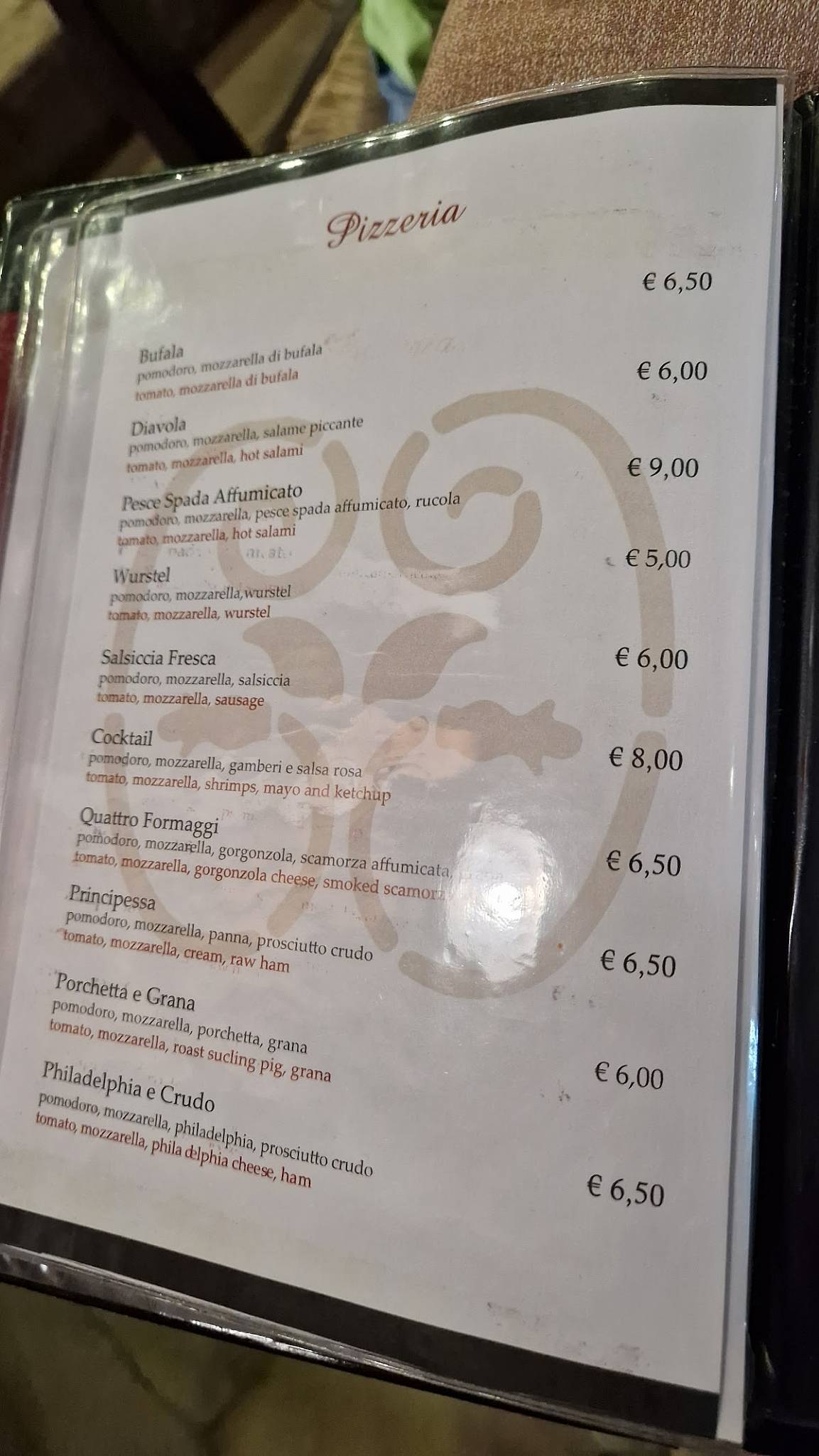 Menu da Il Capriccio Ristorante Pizzeria, Cisternino