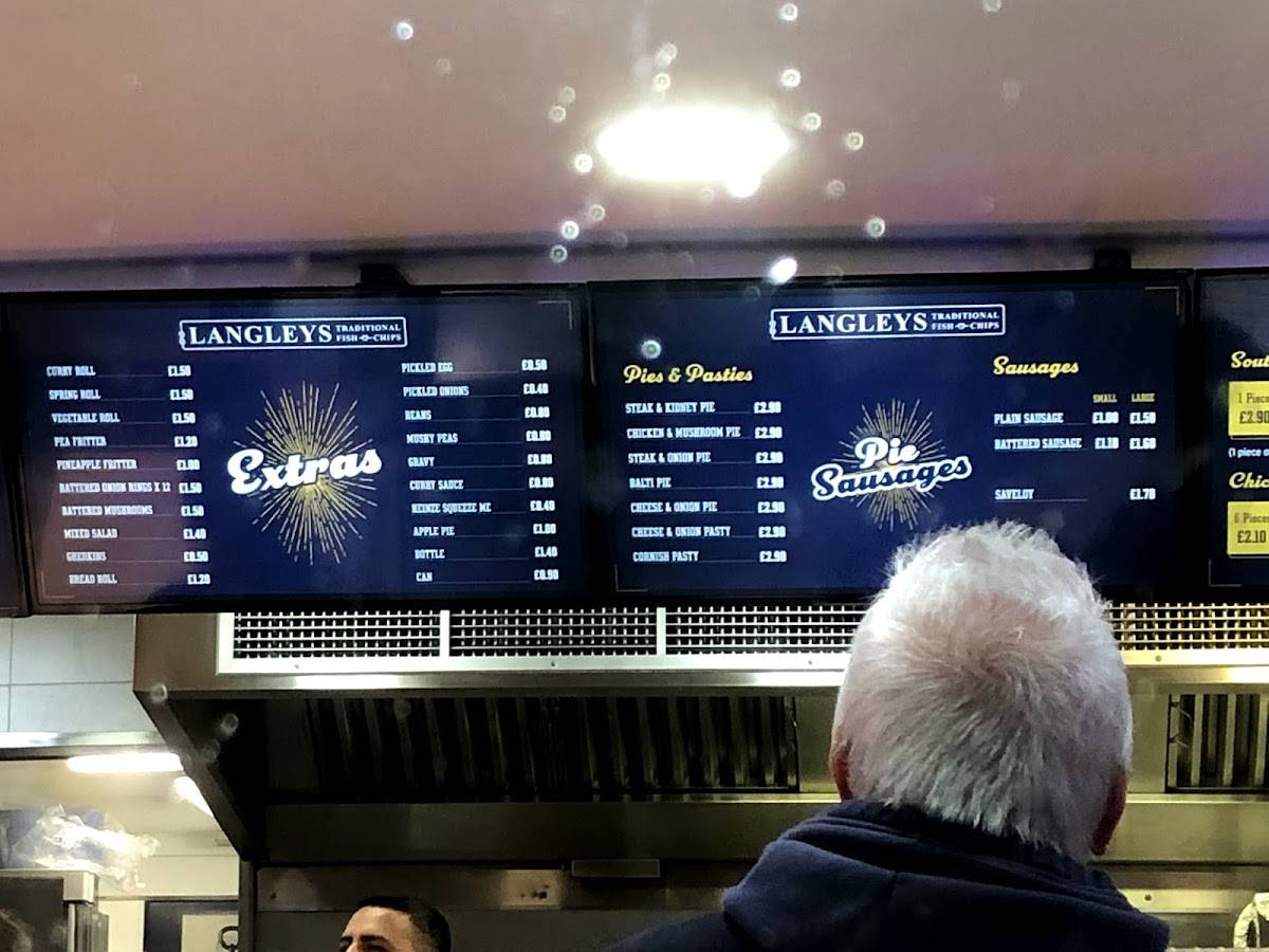 Menu at Langley's Traditional Fish & Chips fast food, Chippenham