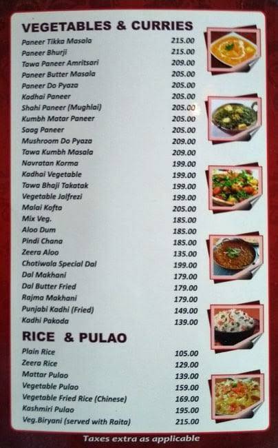 Menu at Chotiwala By The Ganges, Rishikesh, Ram Jhula Car Parking First ...