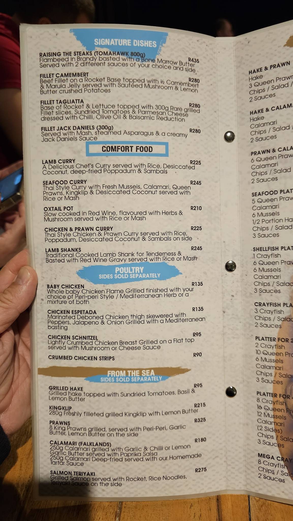 Menu at Taso's Bar & Grill Ballito, Dolphin Coast