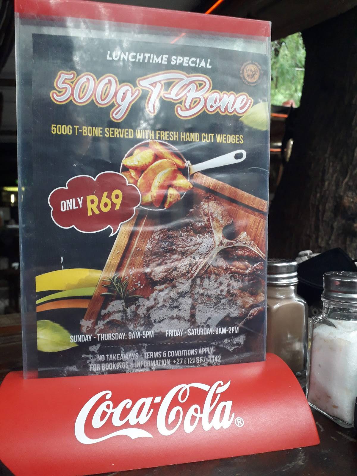 Menu at Ridgeback Village Restaurant, Pretoria, 129 South St