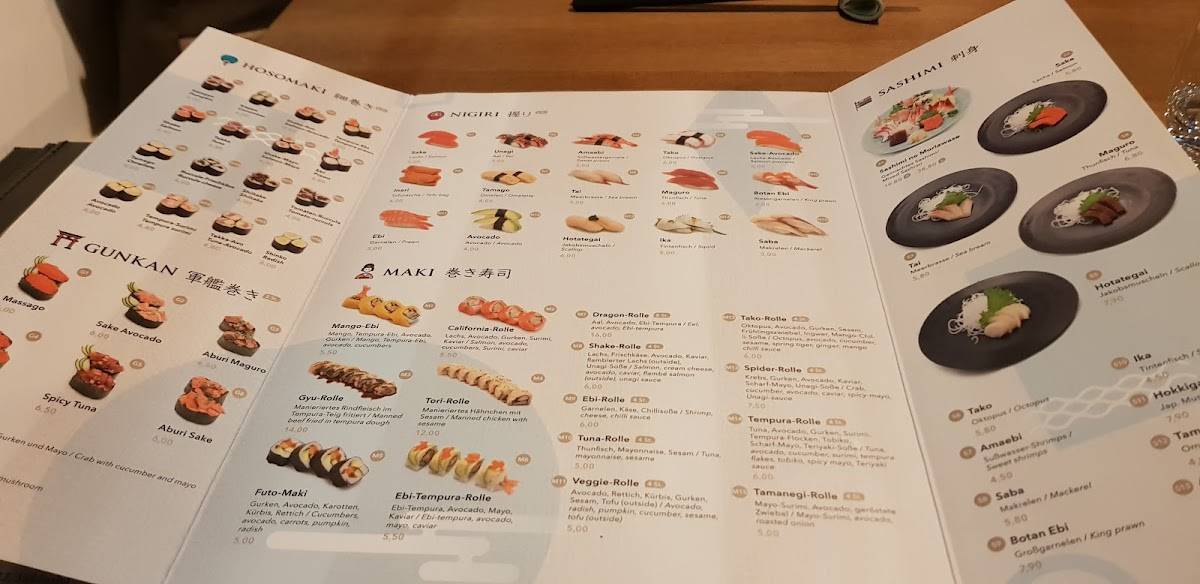 Speisekarte von Senju Restaurant, Mannheim