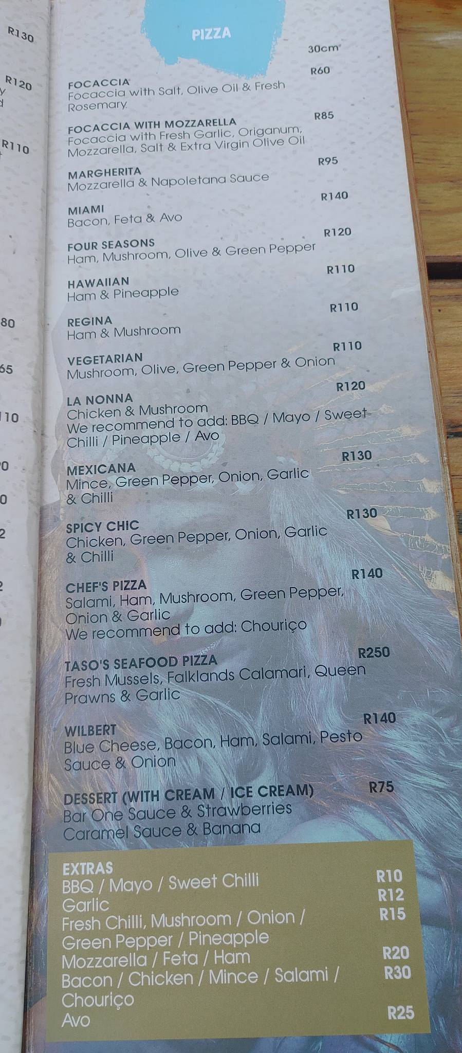 Menu at Taso's Bar & Grill Ballito, Dolphin Coast