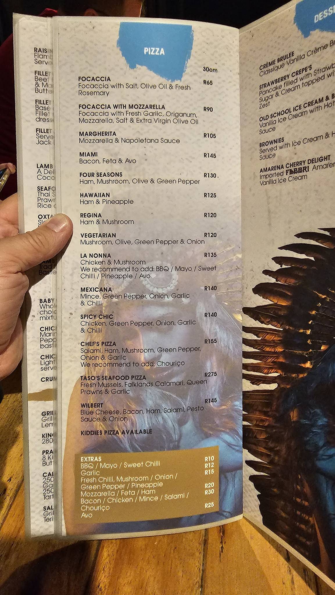 Menu at Taso's Bar & Grill Ballito, Dolphin Coast