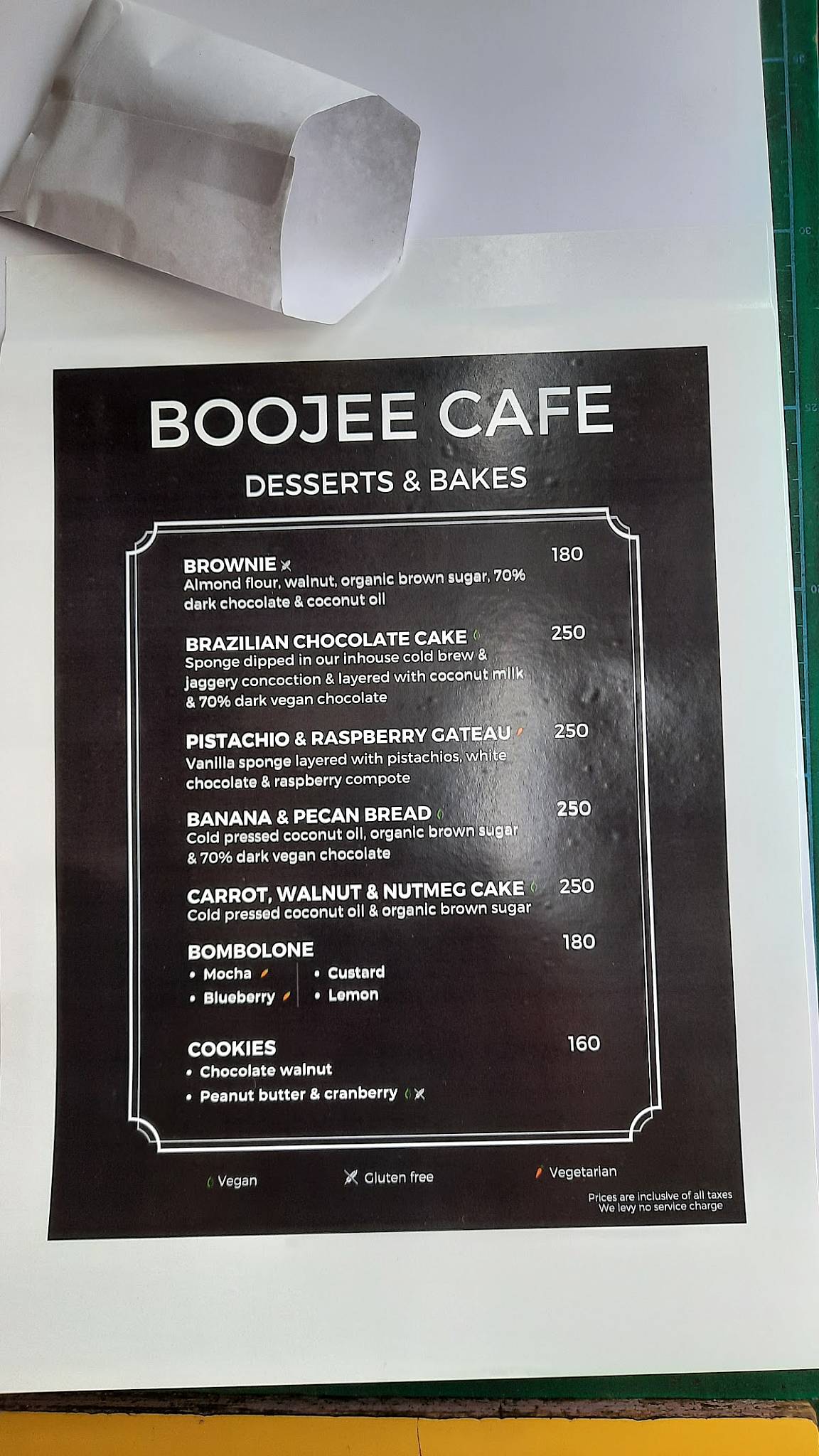 Menu at Boojee Cafe, Mumbai, Shop No 6