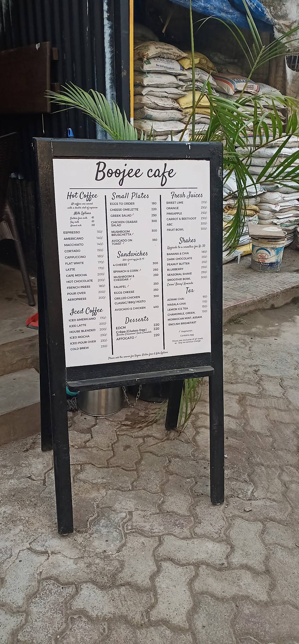 Menu at Boojee Cafe, Mumbai, Shop No 6