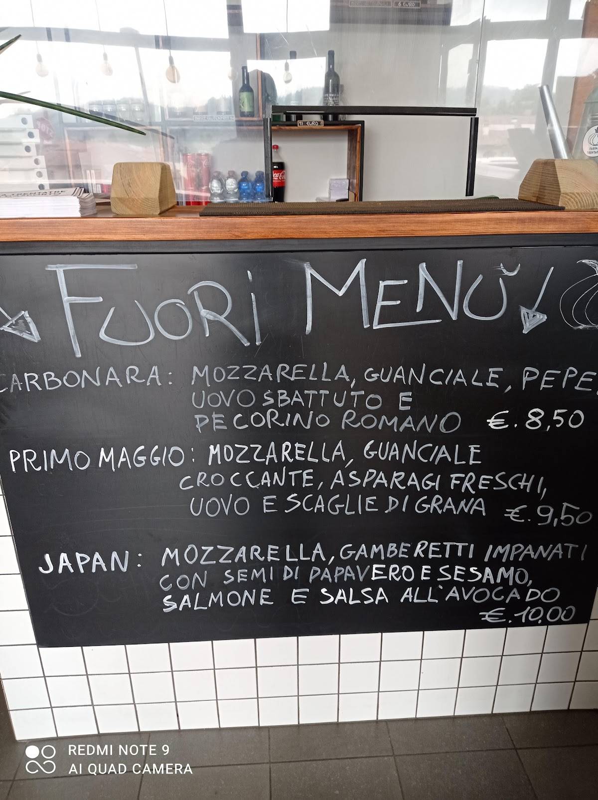 Menu da Farina Trentatré pizzeria, Missaglia, Via Vespucci