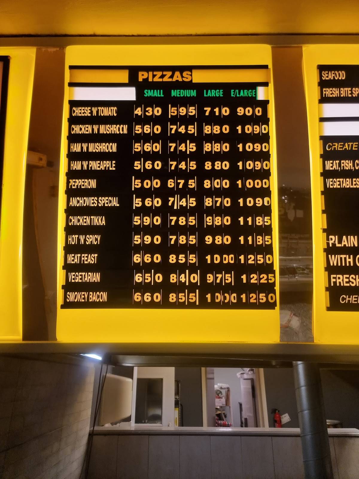 Menu at Fresh Bite Pizzeria, Belper, 7 Market Pl