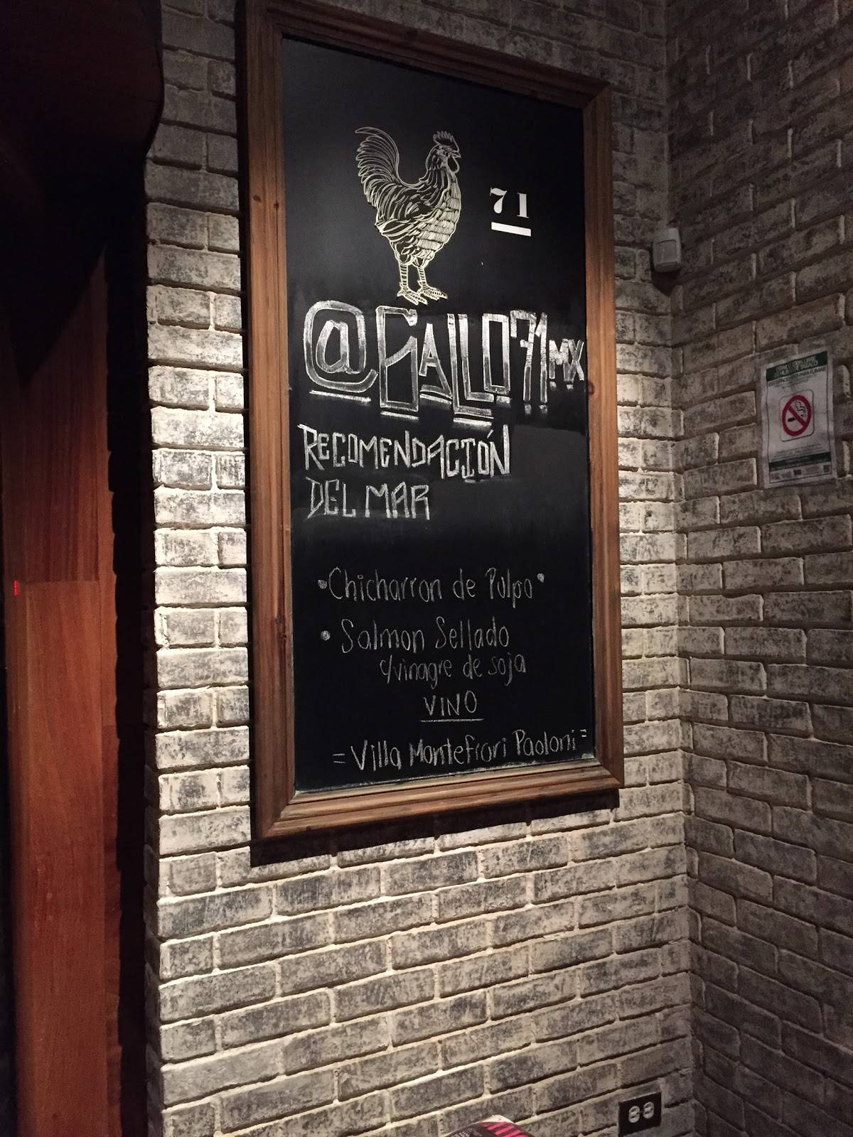 Carta del restaurante Gallo 71, San Pedro Garza García, Av. José ...