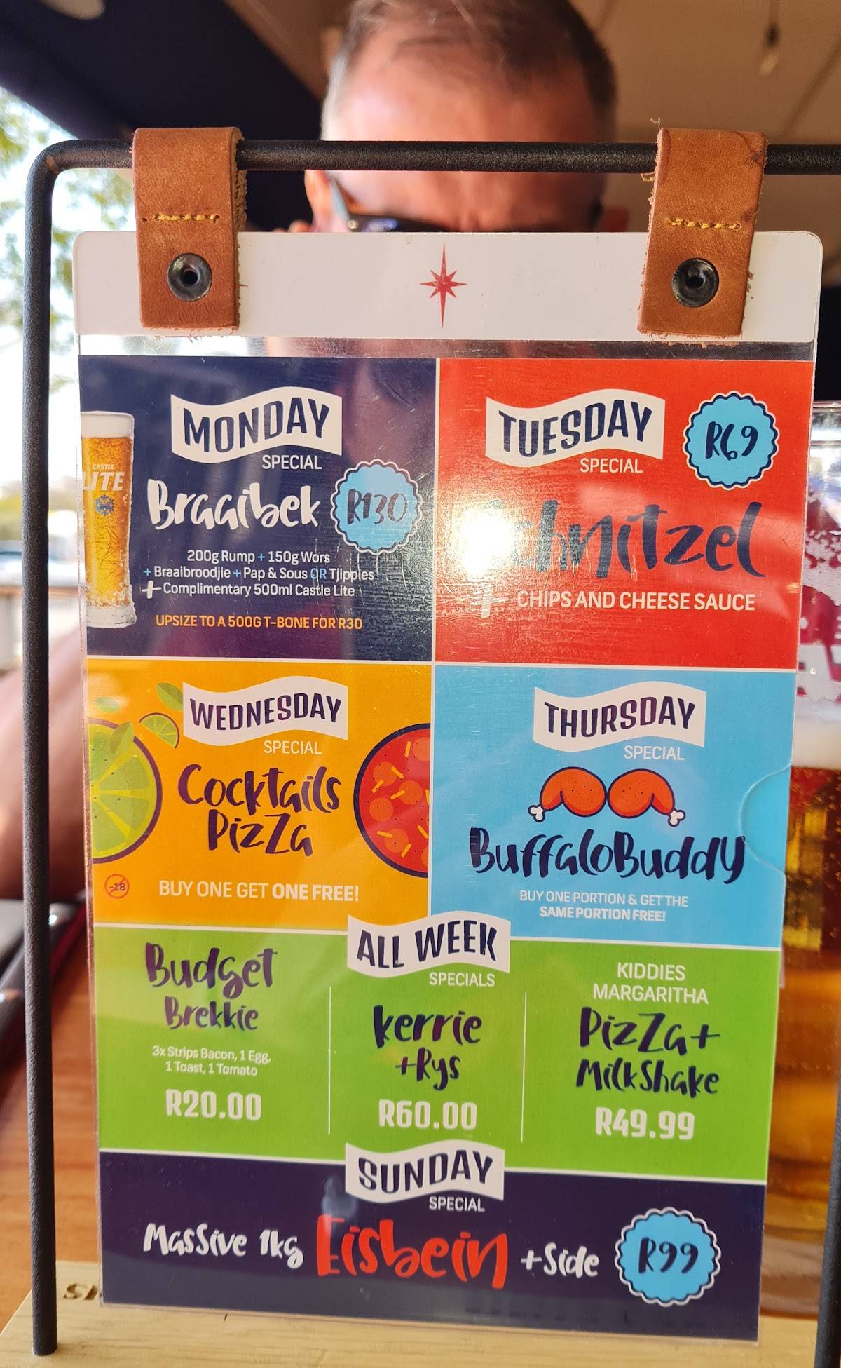 Menu at Hennie's Montana Restaurant, Pretoria