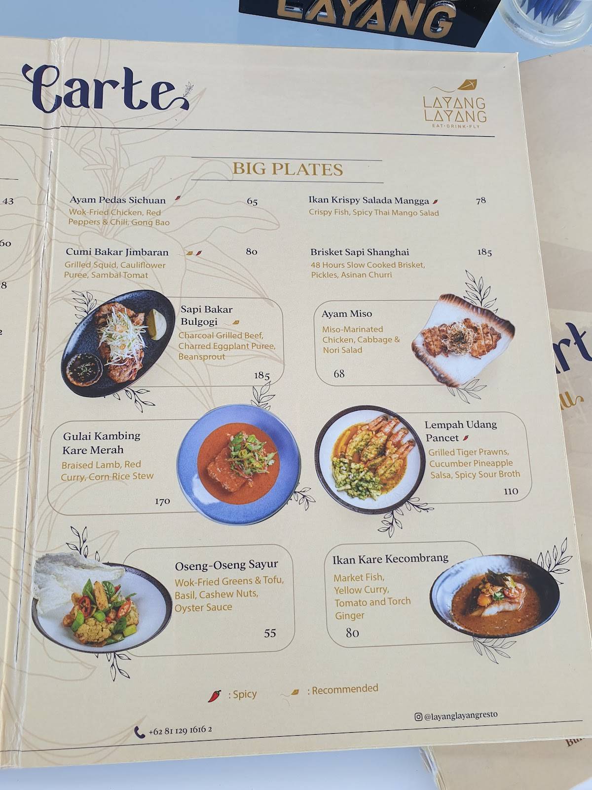 Menu at Layang Layang Kitchen, Restaurant & Rooftop Bar Semarang, Semarang