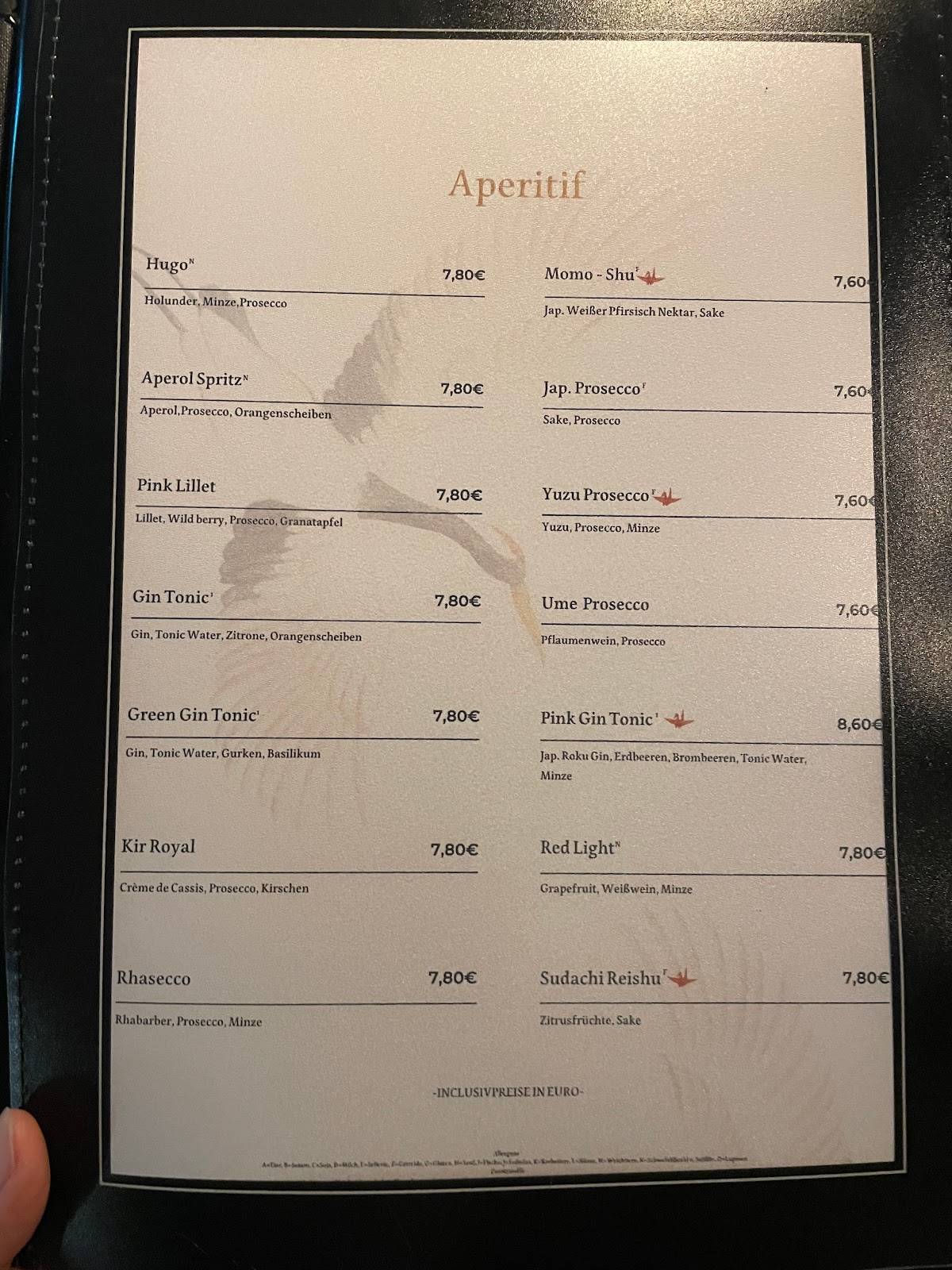 Speisekarte von Senju Restaurant, Mannheim