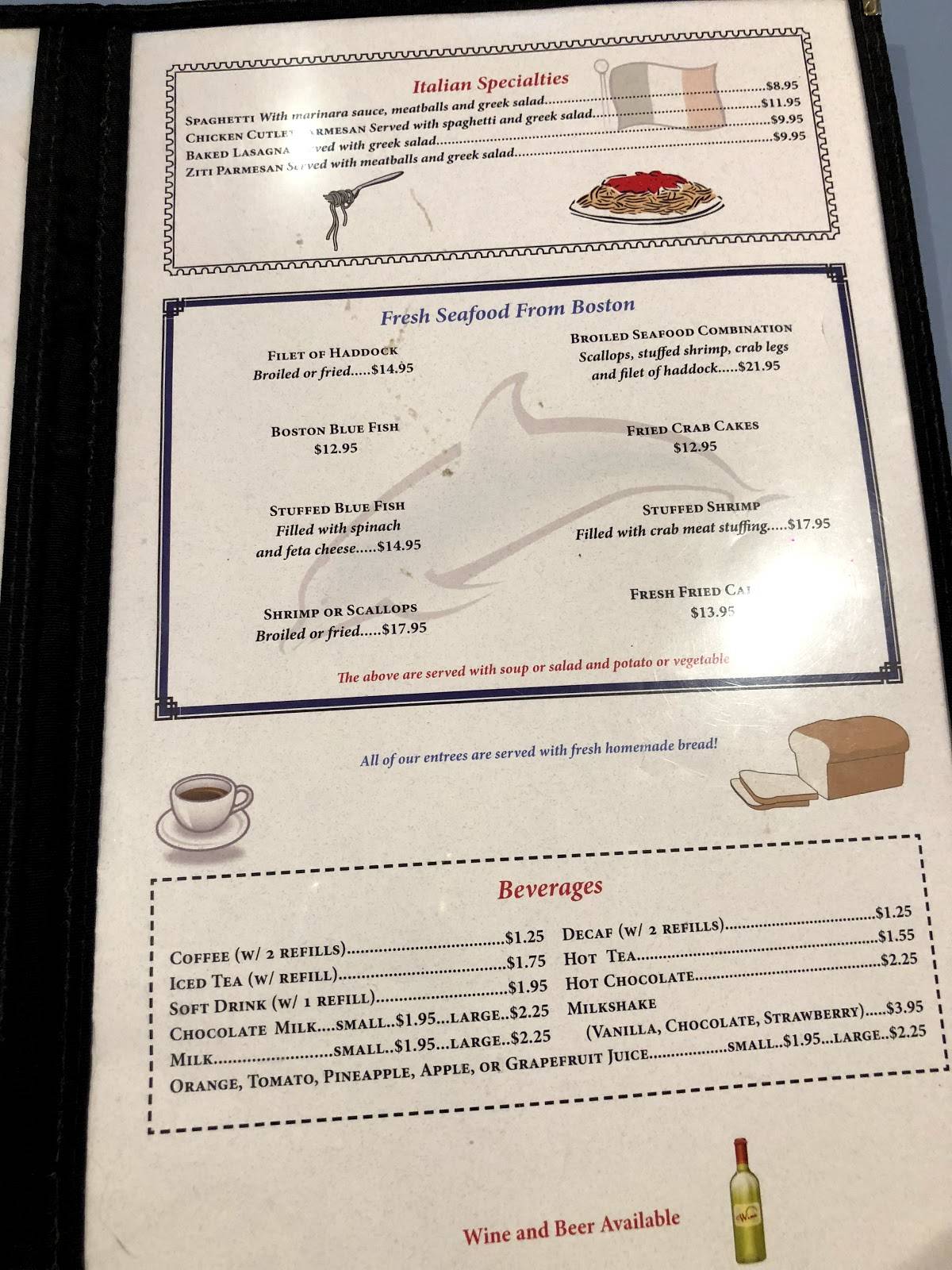 Menu at Blue Dolphin restaurant, Apalachin, NY-434