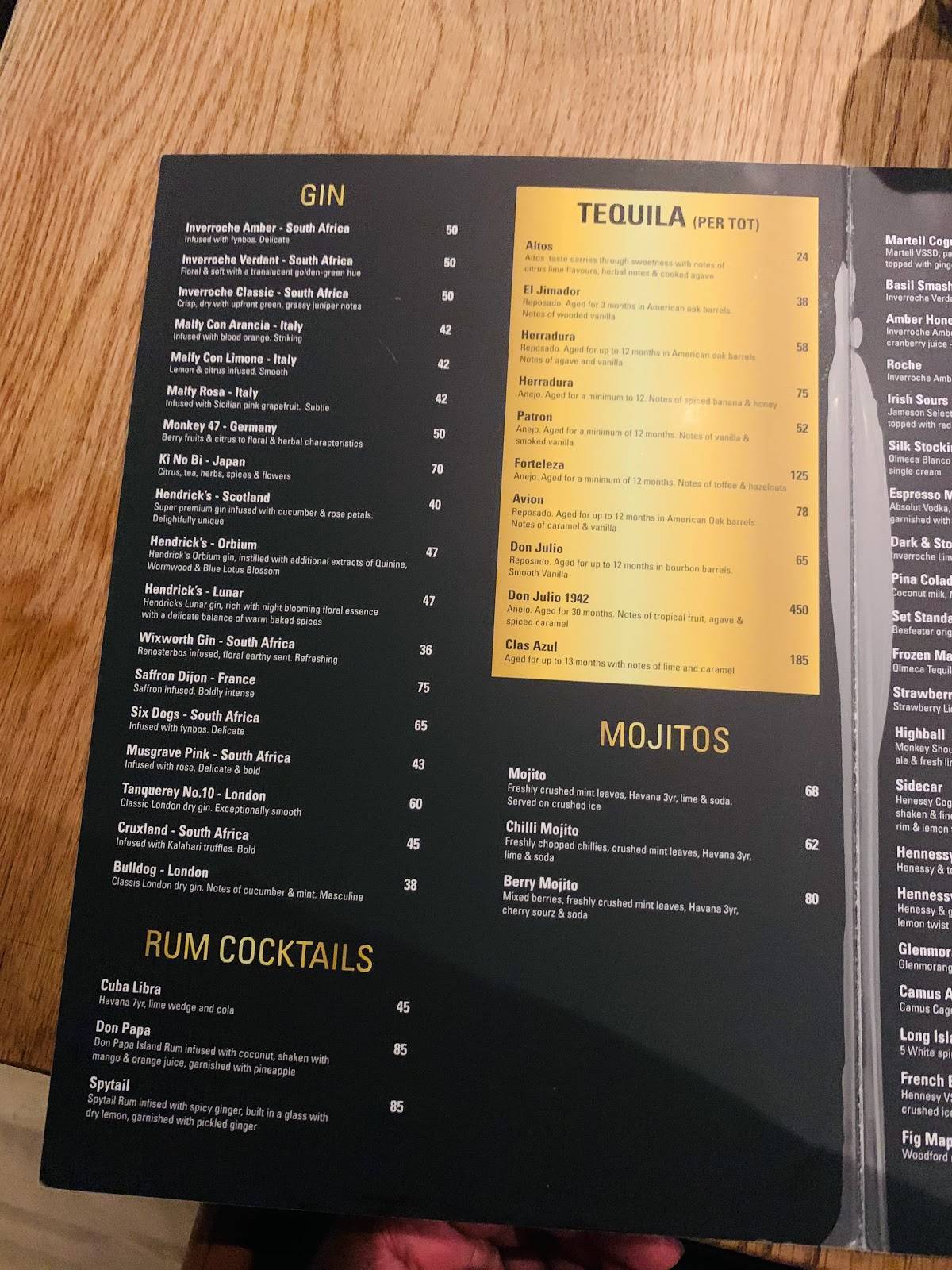 Menu at Fireroom Castle Gate restaurant, Pretoria