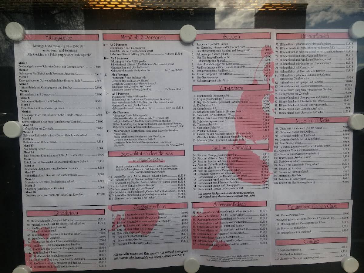 Speisekarte von Lee Ho Fook restaurant, Norderstedt
