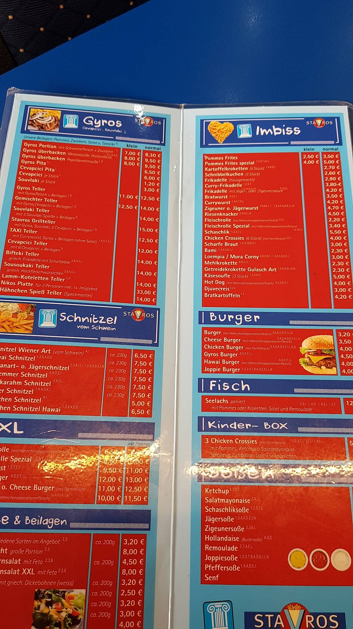 Speisekarte von Stavros Imbiss Kaldenkirchen restaurant, Nettetal ...