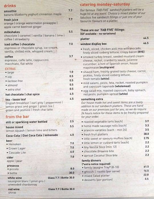 Menu at Truly Scrumptious cafe, Mentone