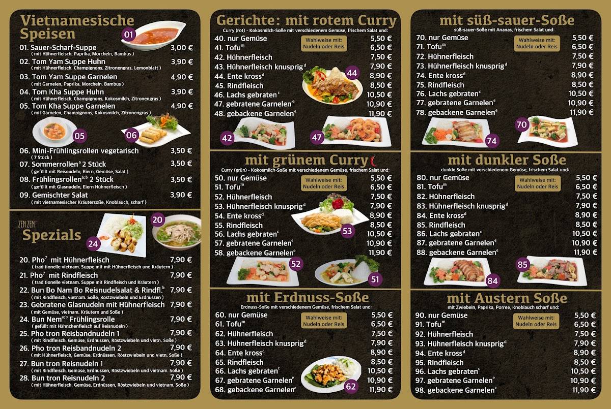 Speisekarte von ZEN ZEN - Asian Kitchen restaurant, Hürth