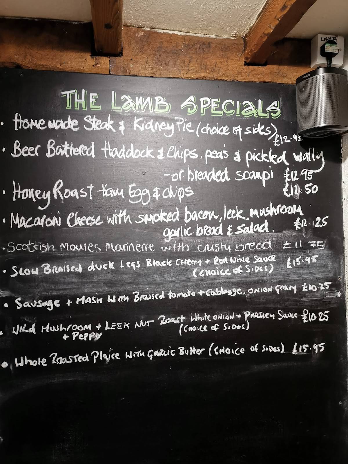 Menu at The Lamb Inn pub & bar, Bognor Regis, 144 Pagham Rd