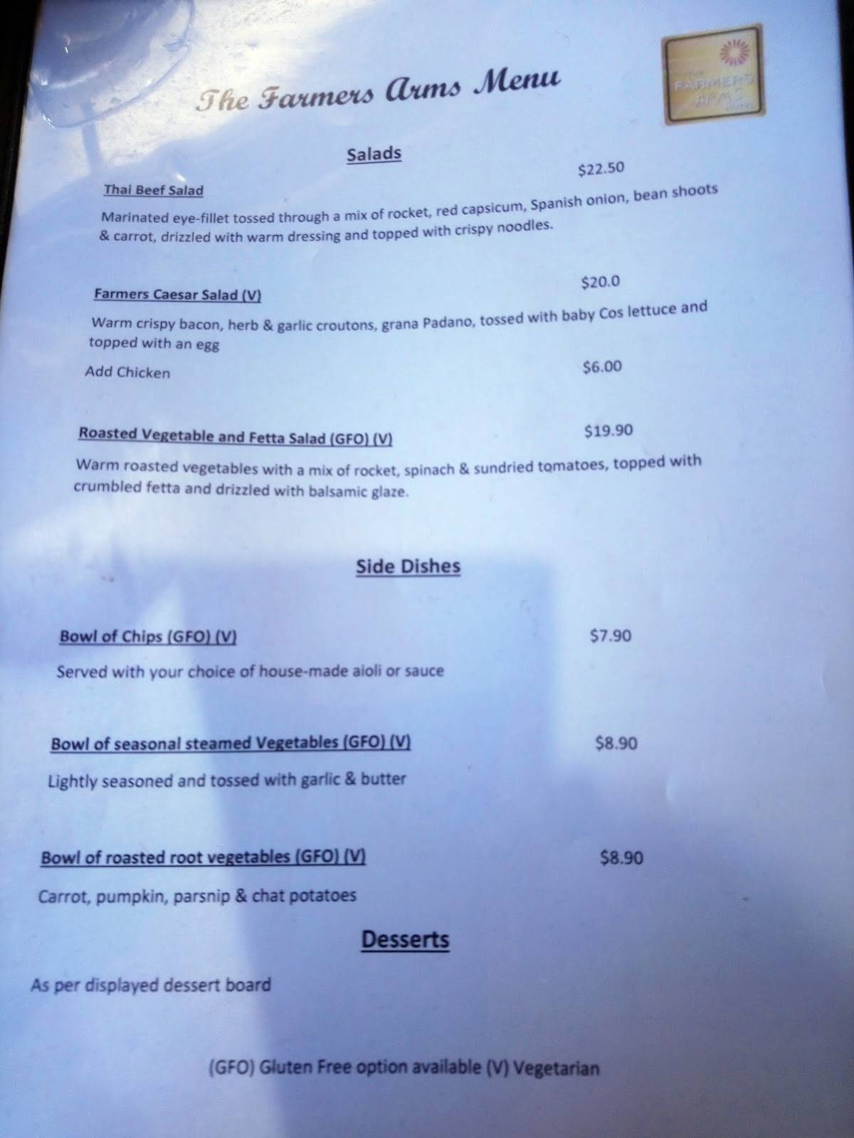Menu at Farmers Arms Hotel pub & bar, Junortoun