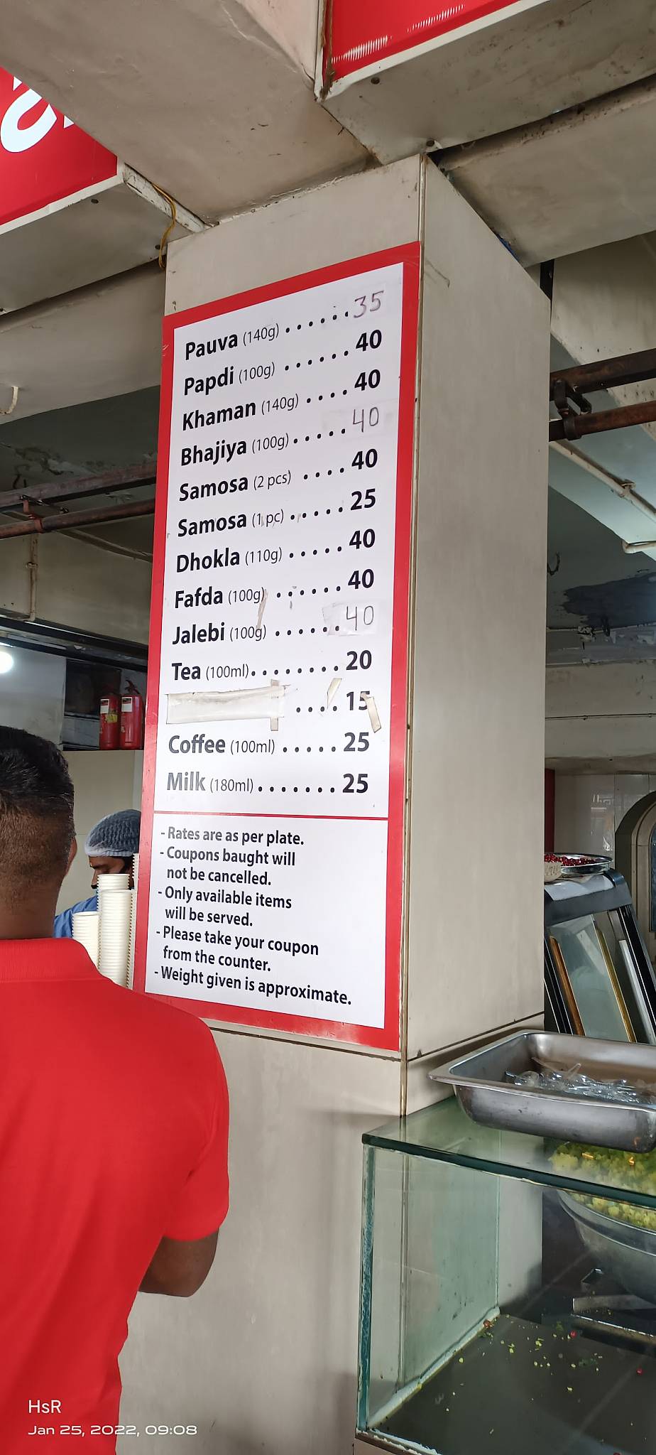 Menu at Hotel Honest, Limbdi