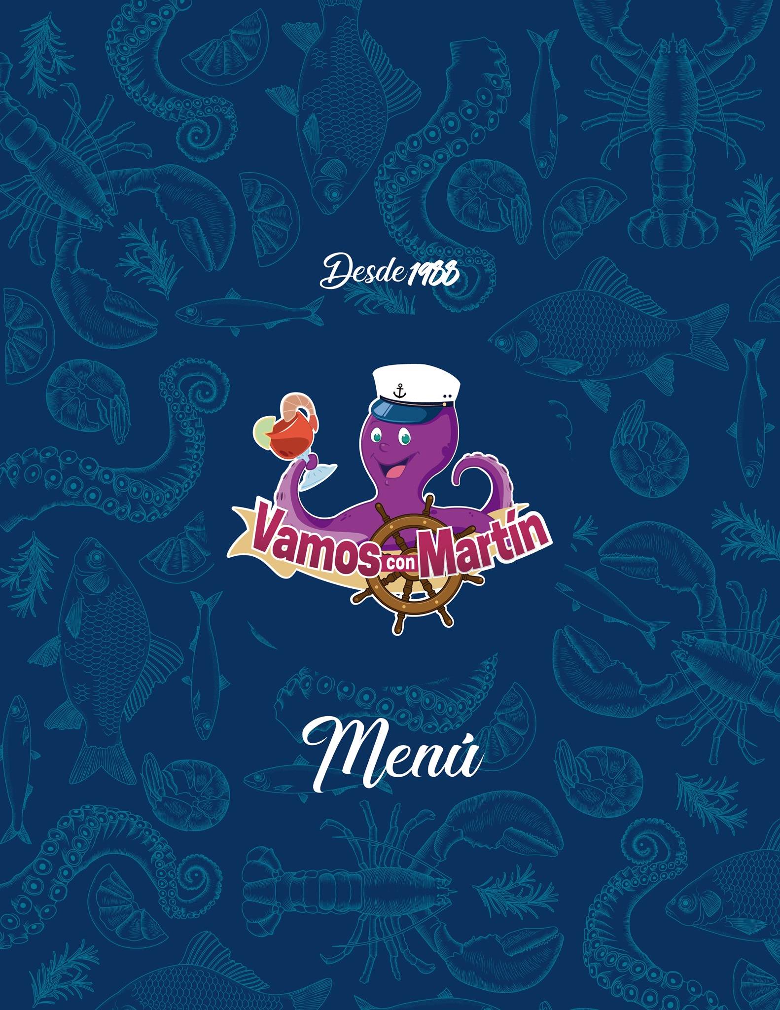 Carta del restaurante Mariscos Vamos con Martín, Ciudad Obregón