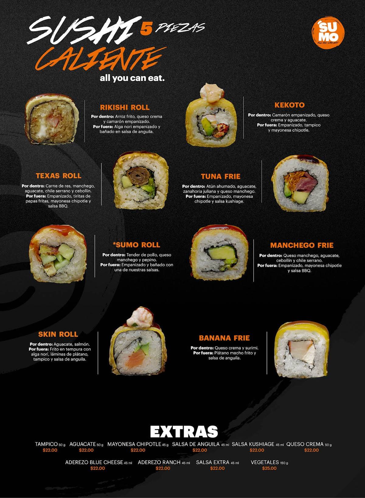 Carta del restaurante Sumo Perinorte, Cuautitlán Izcalli