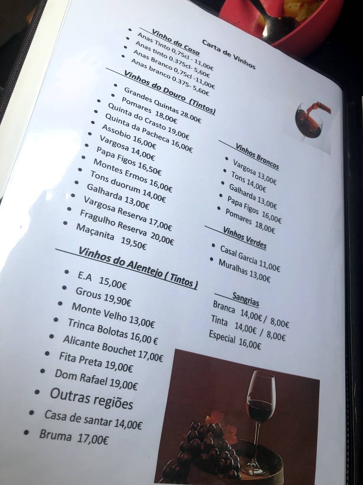 Menu em Moinho Ibérico restaurante, São João das Lampas, Avenida ...