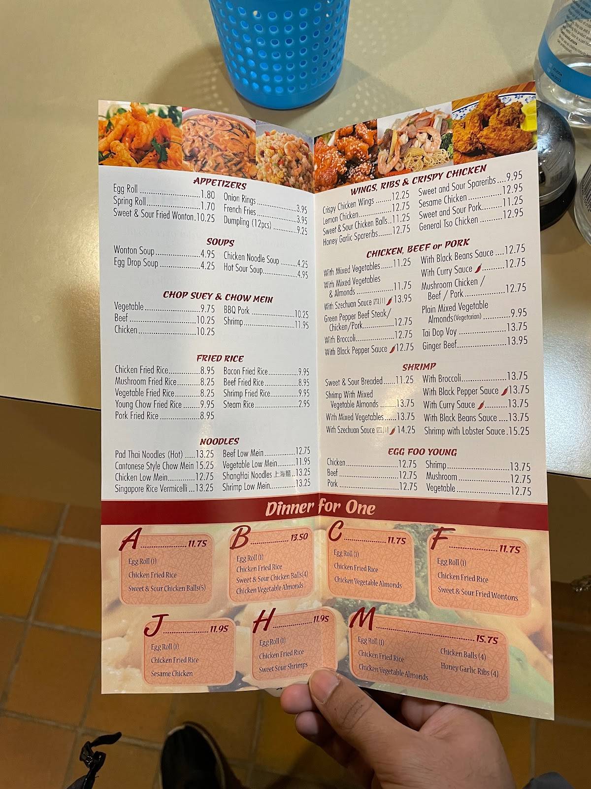 Menu at Manshou Restaurant, North Bay, 127 Lakeshore Dr