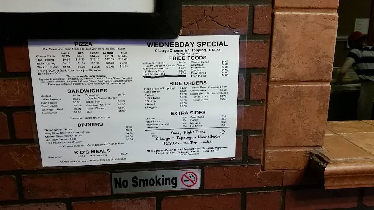 Menu at Squigi's Pizza of Griffith pizzeria, Griffith