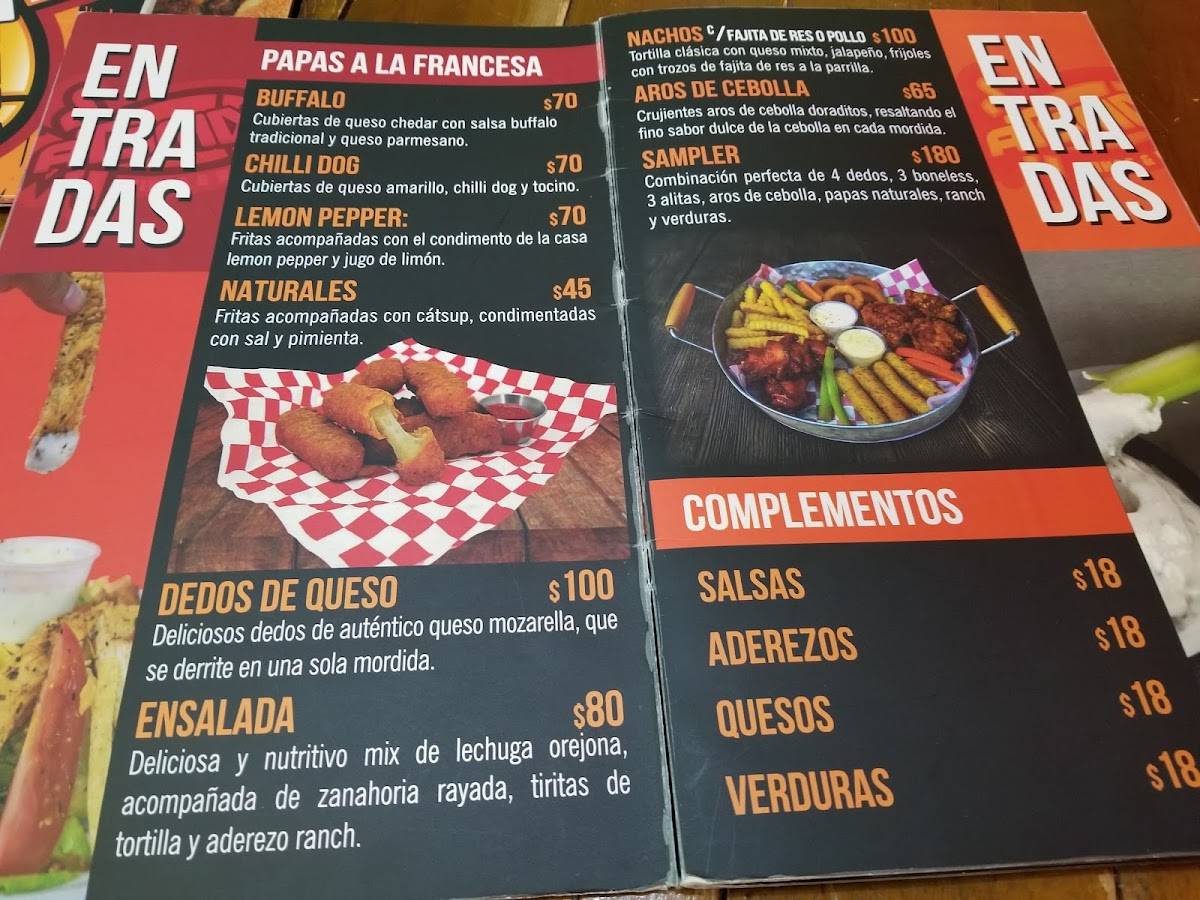 Carta del restaurante Atomix Wings & Grill, Reynosa